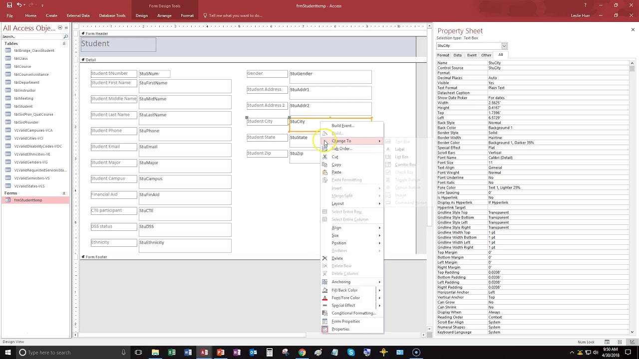 Form Combo Boxes-Row Source - YouTube