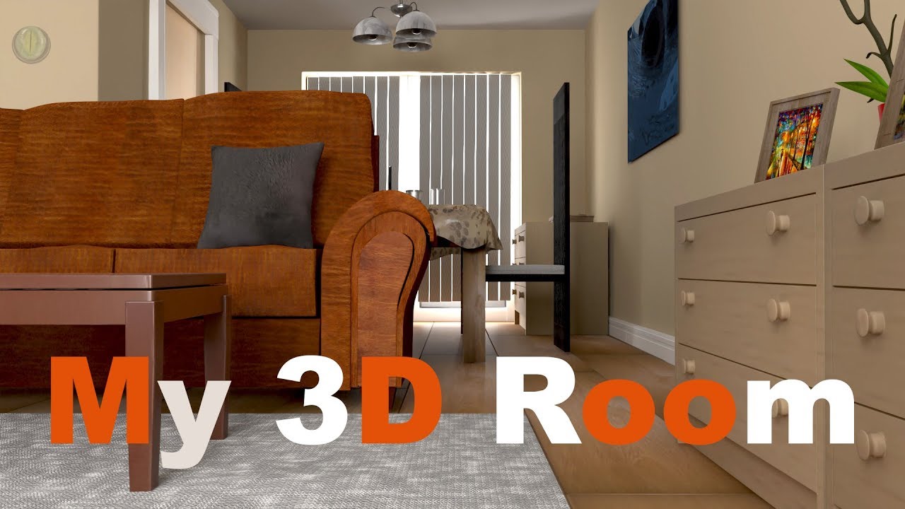 My Animated 3D Room - Maya - YouTube