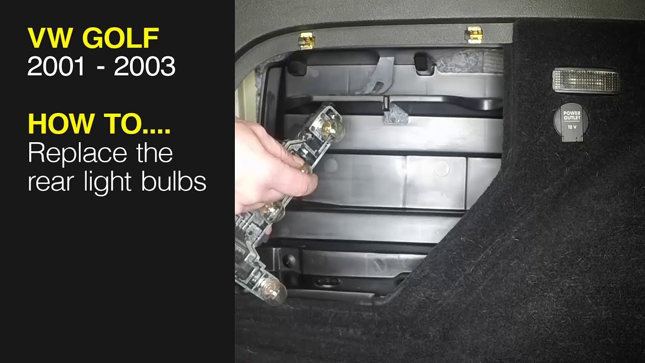 How to Replace the rear light bulbs VW Golf 2001 to 2003 - YouTube