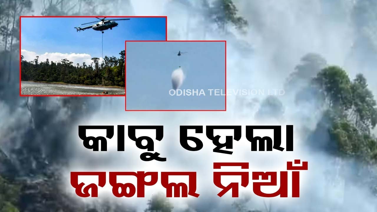 IAF helicopters conduct 'Bambi Bucket' operations to douse forest fire ...