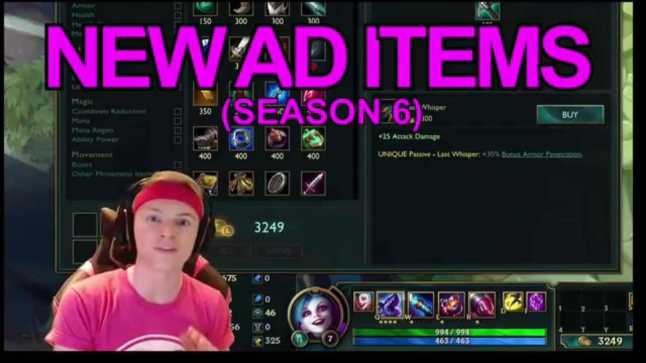 NEW ADC Items - Preseason 6 League of Legends - YouTube