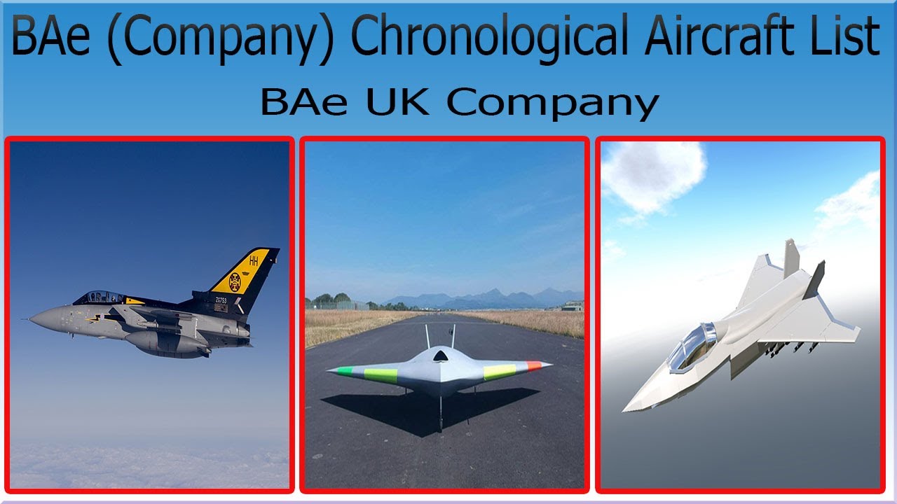 BAe (Company) Chronological Aircraft List - YouTube
