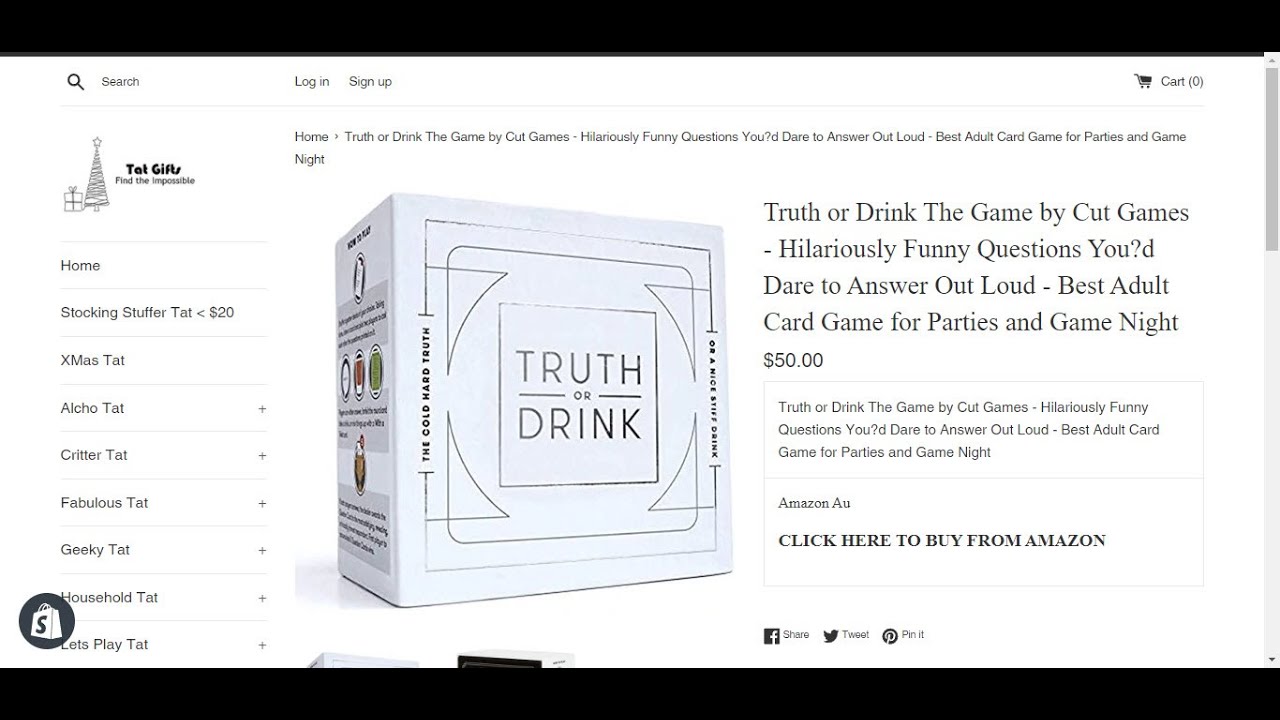 Truth or Drink The Game by Cut Games Hilariously Funny Questions Youd ...