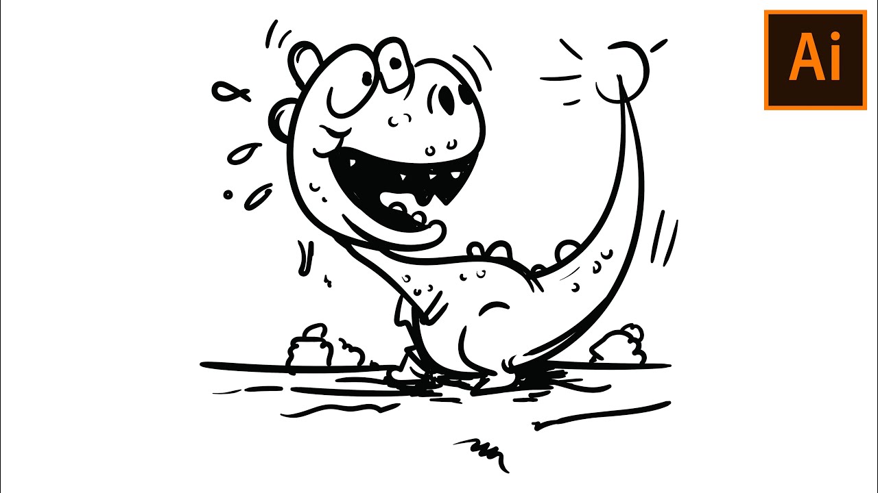 Funny Dinosaur Drawing | Speed Drawing Series Ep | N° 007 - YouTube