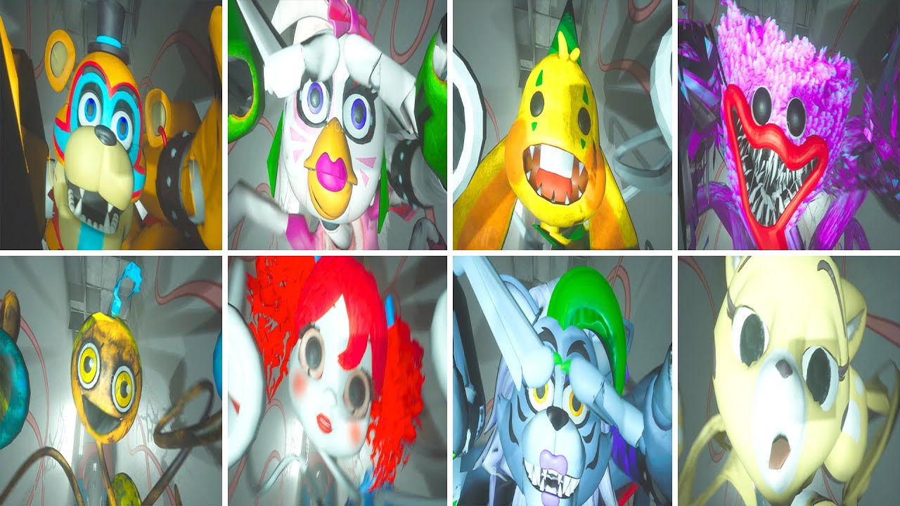 All New Jumpscare Poppy Playtime Chapter 2 Freddy Chica Bunzo Kissy