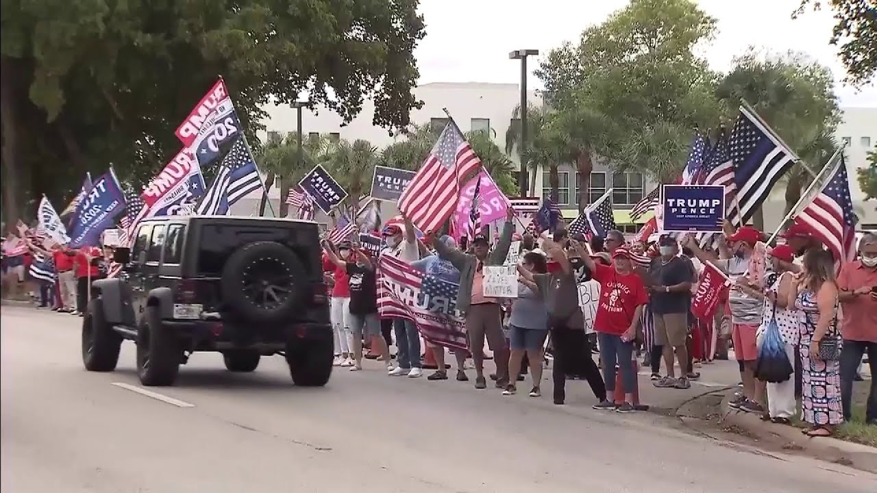 Trump supporters rally in Miami, Fort Lauderdale - YouTube