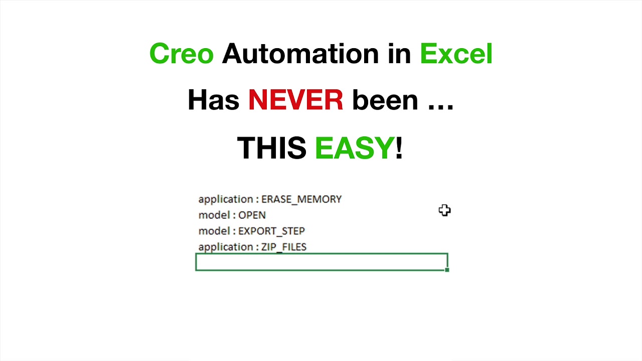 Creo Automation with Excel - YouTube