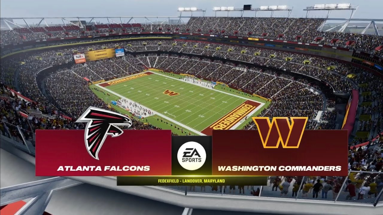 Falcons vs Commanders Week 17 Simulation (Madden 25 Rosters) - YouTube