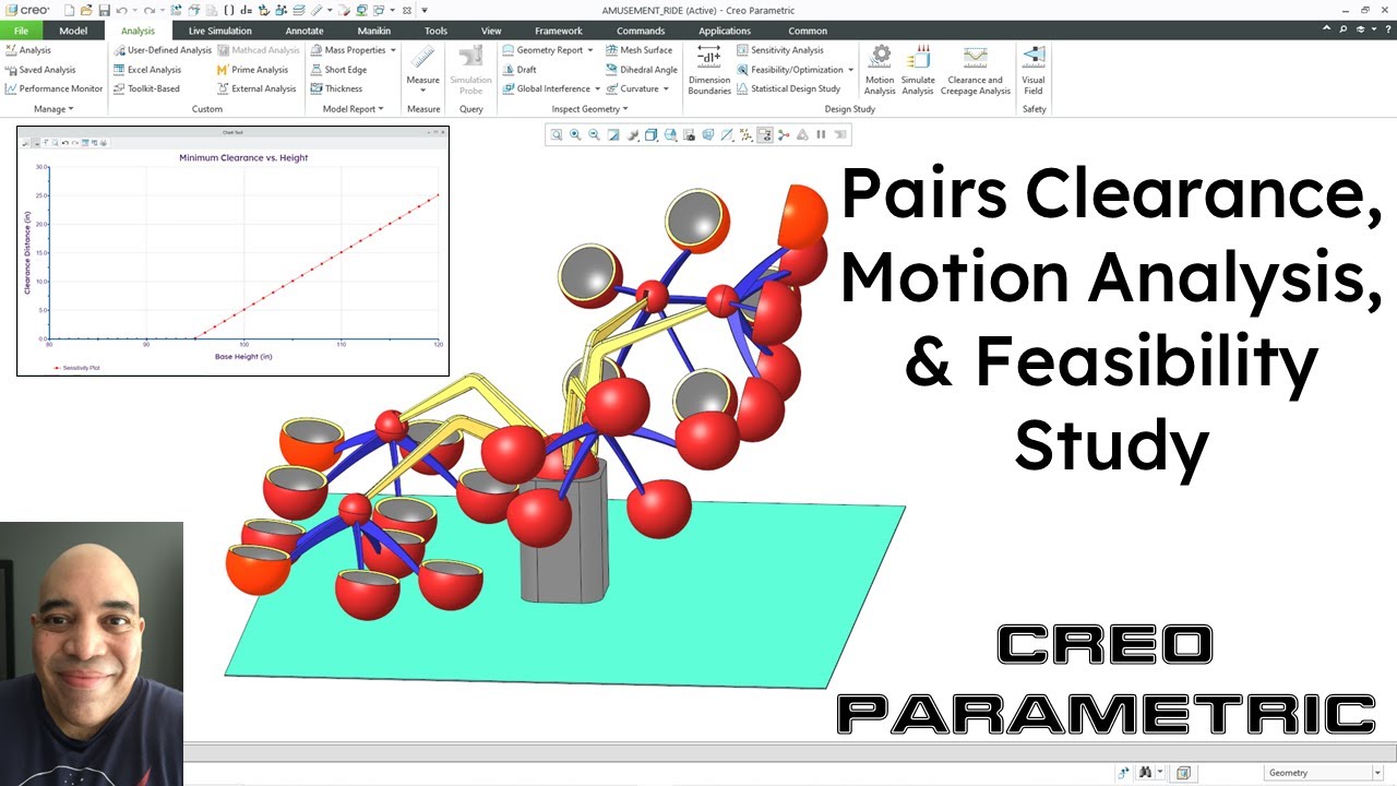 Creo Parametric - Pairs Clearance Analysis and Motion Analysis - YouTube