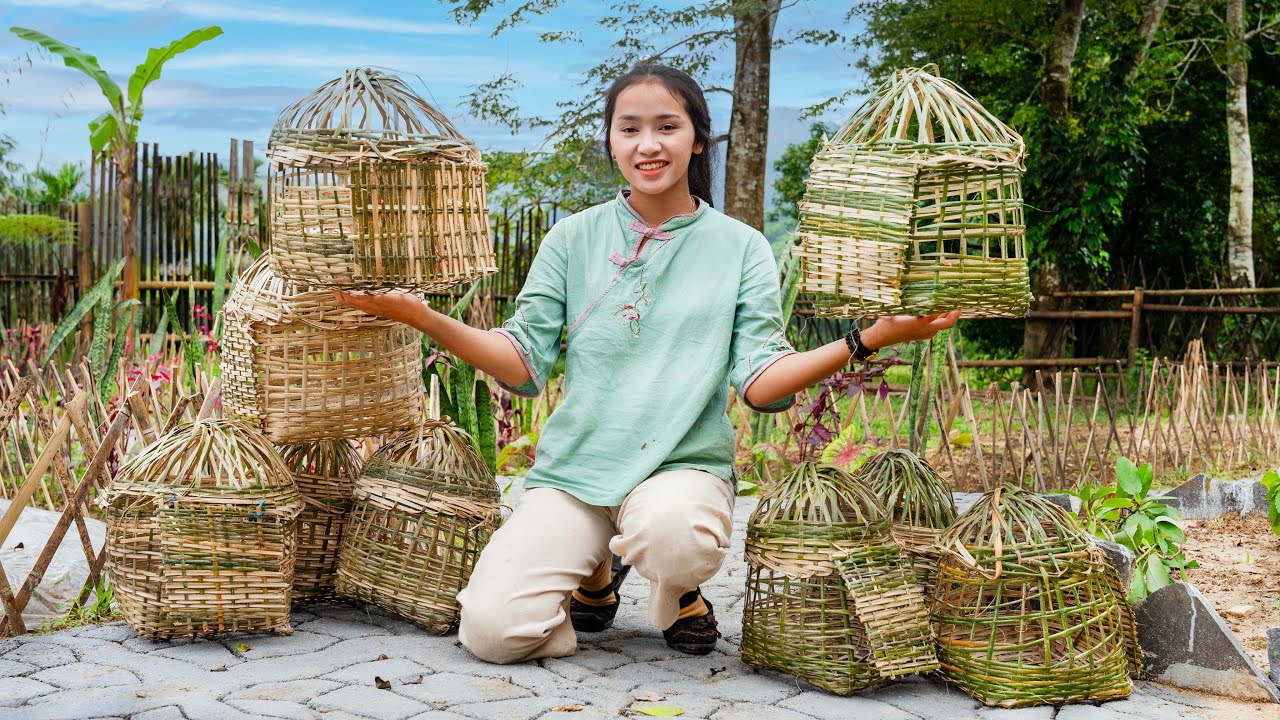 Harvesting Bamboo -Making Handmade Baskets -Going to the Market to Sell ...