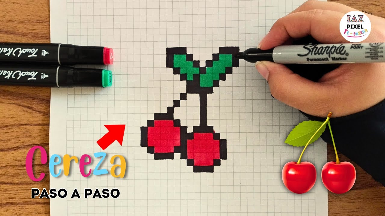 Como pintar una CEREZA en PIXEL ART – Tutorial paso a paso #pixelart # ...