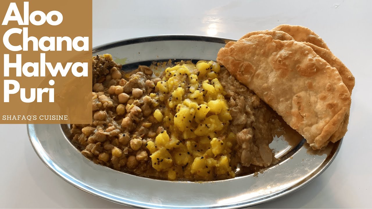 Aloo Chana Halwa Puri - YouTube
