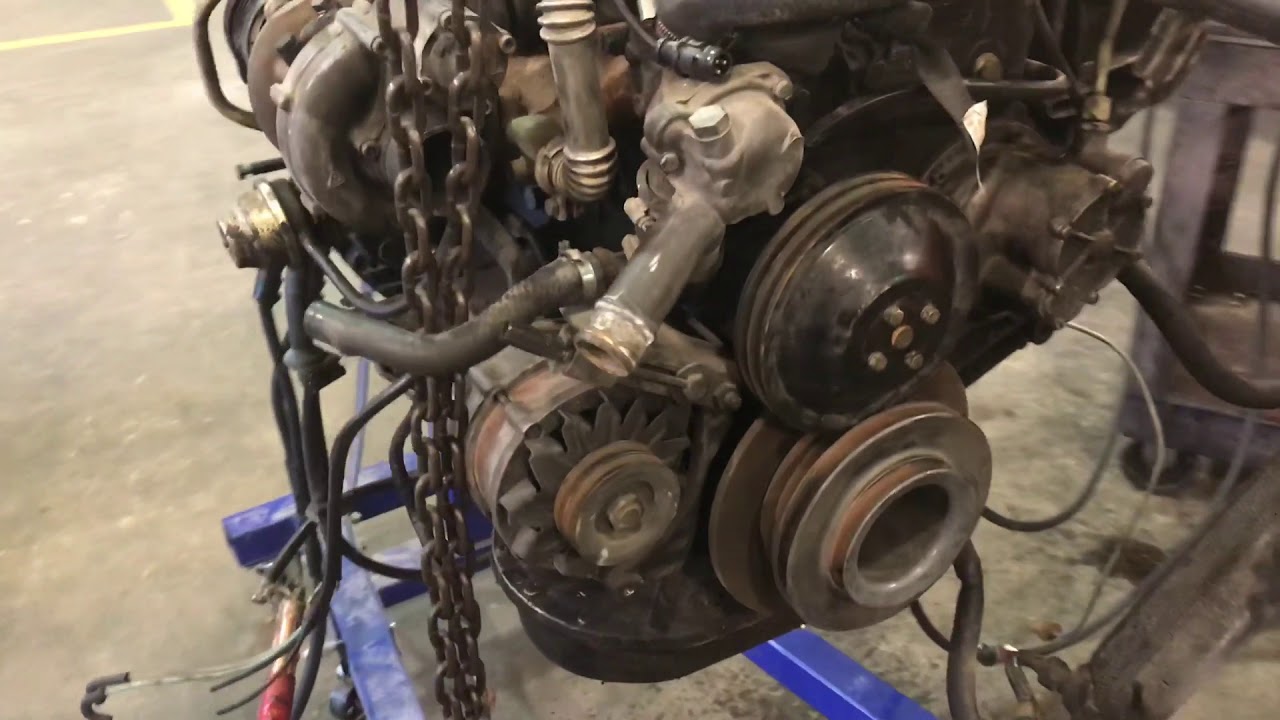 Mercedes OM617 running on stand - YouTube