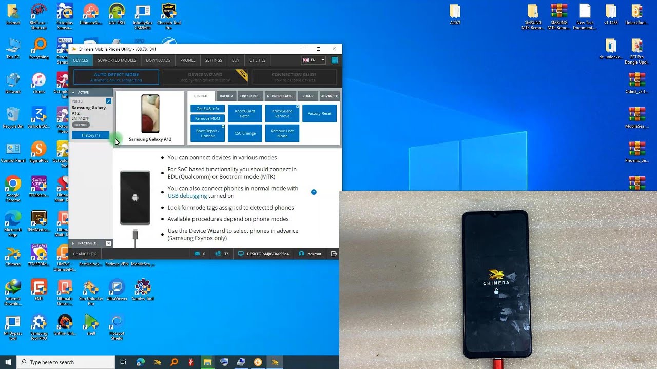 SAMSUNG A127F REMOVE FRP VIA TEST POINT DONE BY CHIMERA TOOL EXYNOS ...
