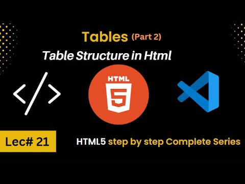 Tables in HTML (Part 2) - Html Step by Step Complete updated Course ...