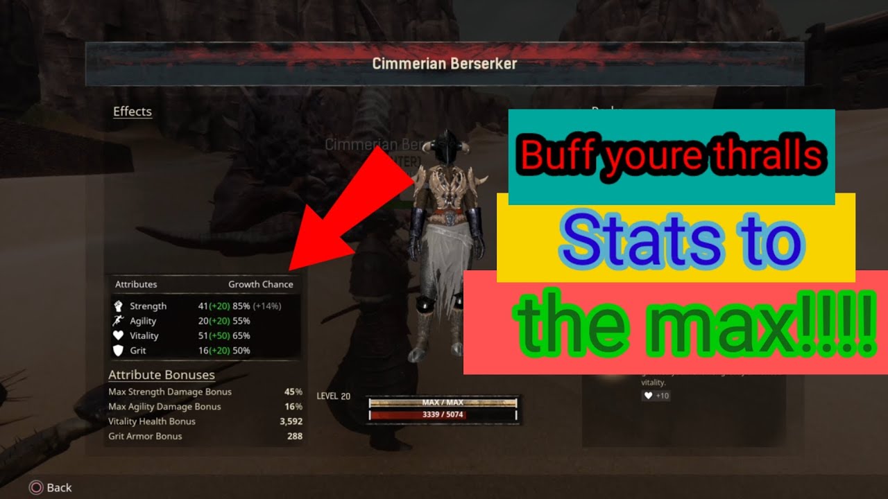 Kill any boss easy! Buff youre thralls stats to the max!! conan exiles ...