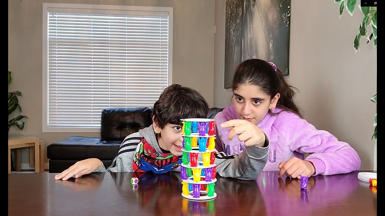Tower Collapse game toy review - J kids family TV - YouTube