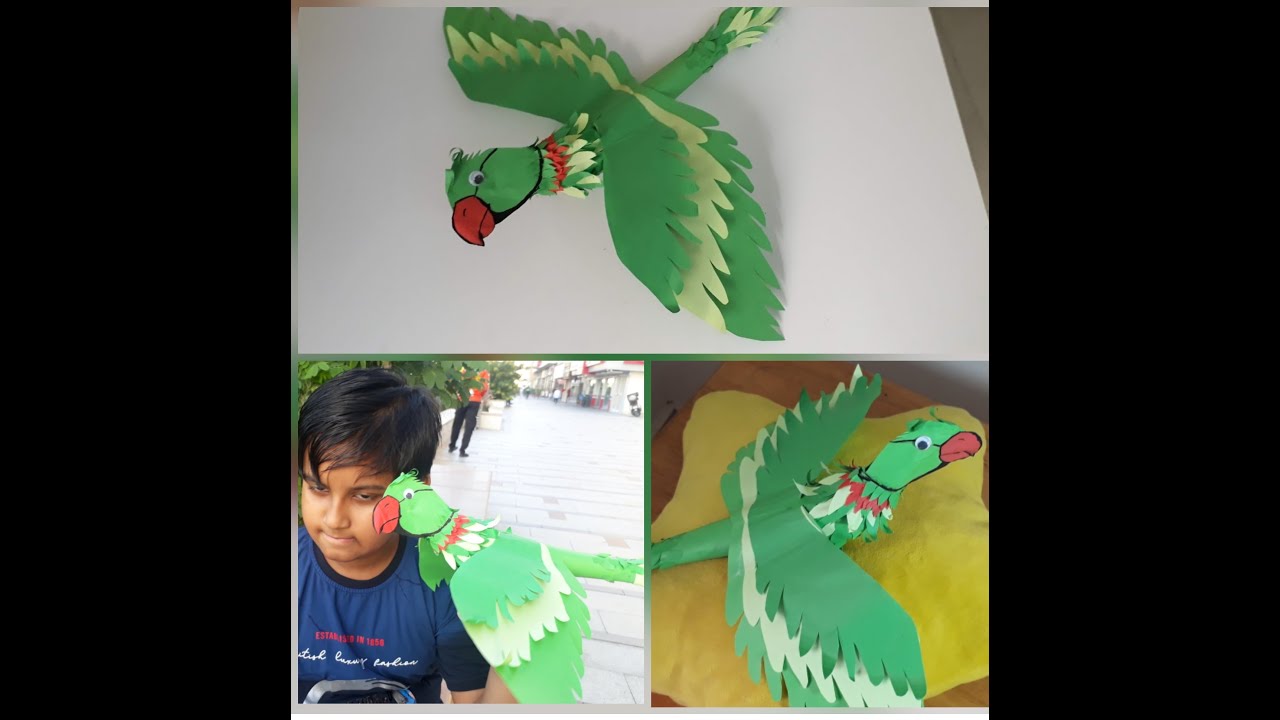 How to make a Puppet Parrot/Paper Puppet Parrot - YouTube