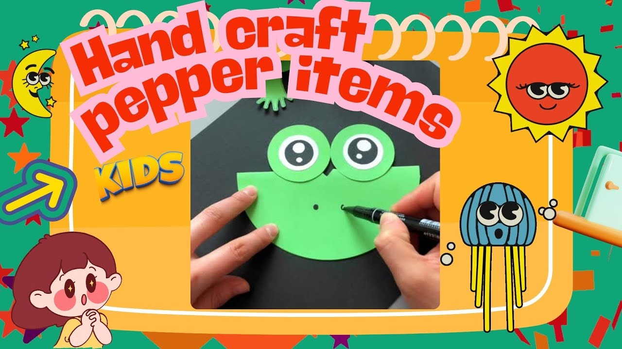 Hand craft creative pepper items for nursery kids. - YouTube
