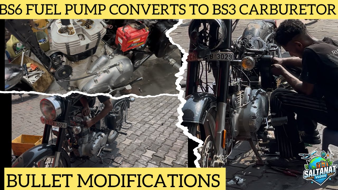 ROYAL ENFIELD BULLET STANDARD 350 MODIFICATIONS ! CONVERTING BS6 TO BS3 ...