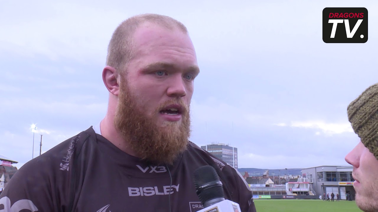 Joe Davies on Dragons Victory over Glasgow - YouTube