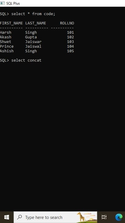 How To Use Basic SQL Queries Using SQL Plus For DBMS #shorts #sql #dbms - YouTube