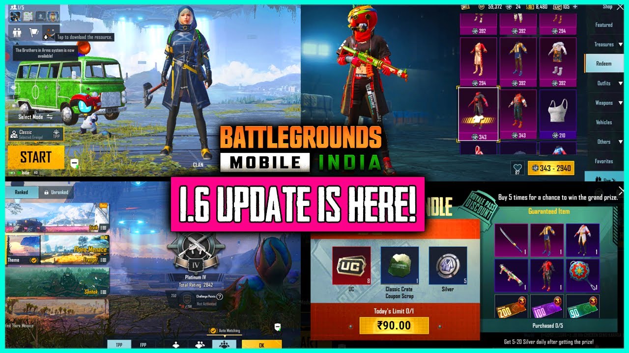 Battlegrounds Mobile India 1.6 Update Is Here || Download Now || New ...