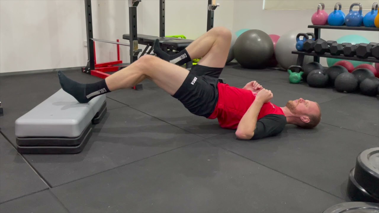 Hamstring Bridge - Single Leg Iso Hold - YouTube