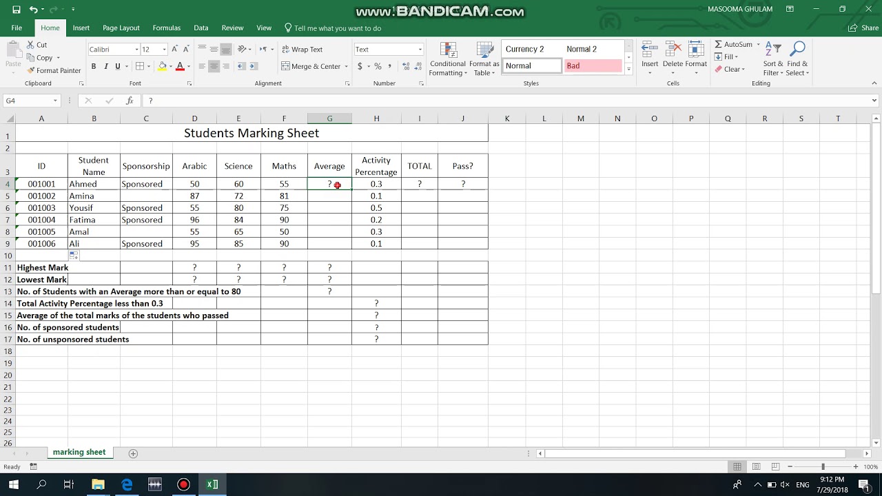ITBIS105 Excel Ex3 - YouTube