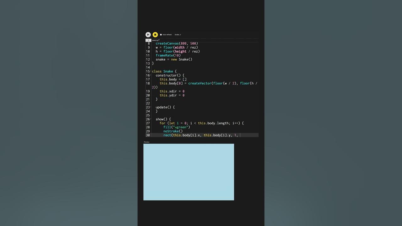 Let's Code Snake in JavaScript (Part 3): #p5js #javascript #codingtutorial - YouTube
