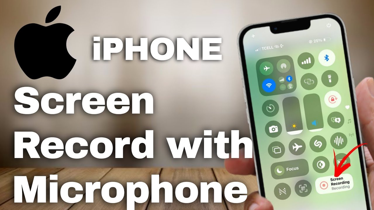 How to Screen Record with Microphone Audio on iPhone - YouTube