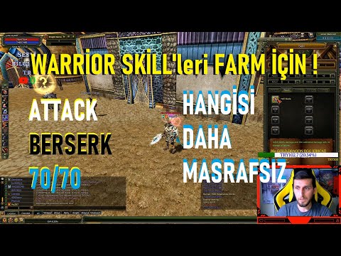 Farm için Warrior Skill Dağılımı Nasıl Olmalı / ATTACK - BERSERK - 70/70 Hangisi ?- Sesli BilgilerTR