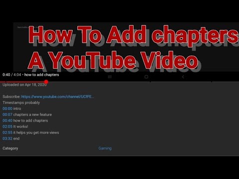 How to add chapters to a YouTube video (new feature) - YouTube