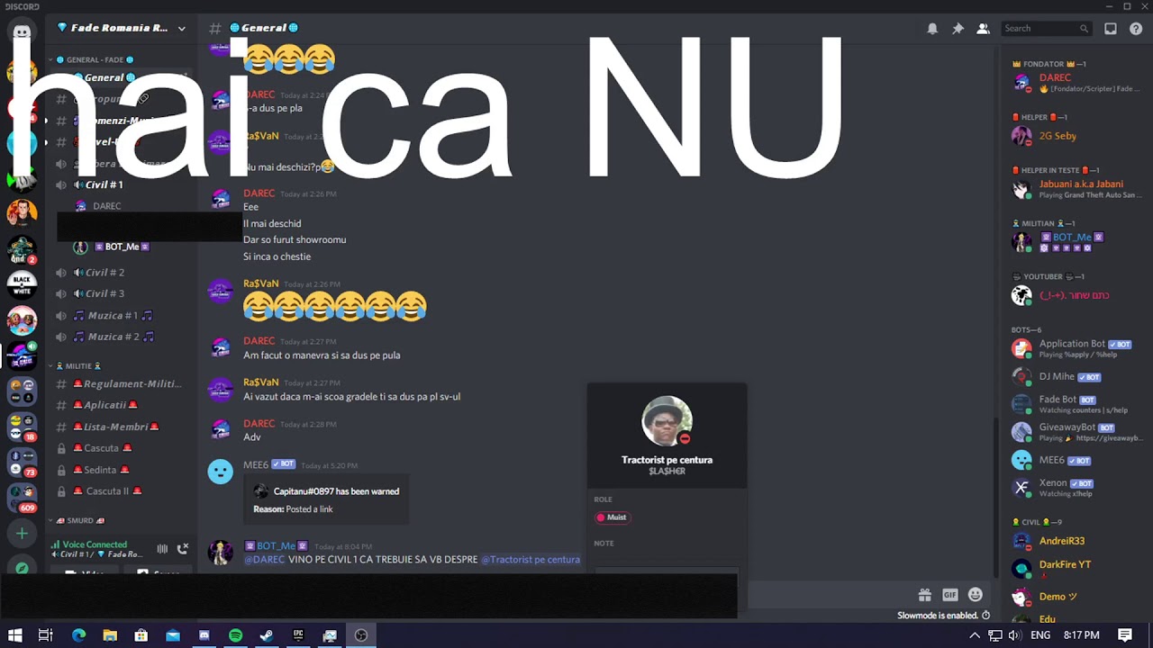 Ce face staff-ul de pe fade romania rp - YouTube