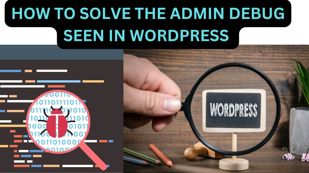 HOW TO SOLVE THE ADMIN DEBUG SEEN IN WORDPRESS SITE - YouTube