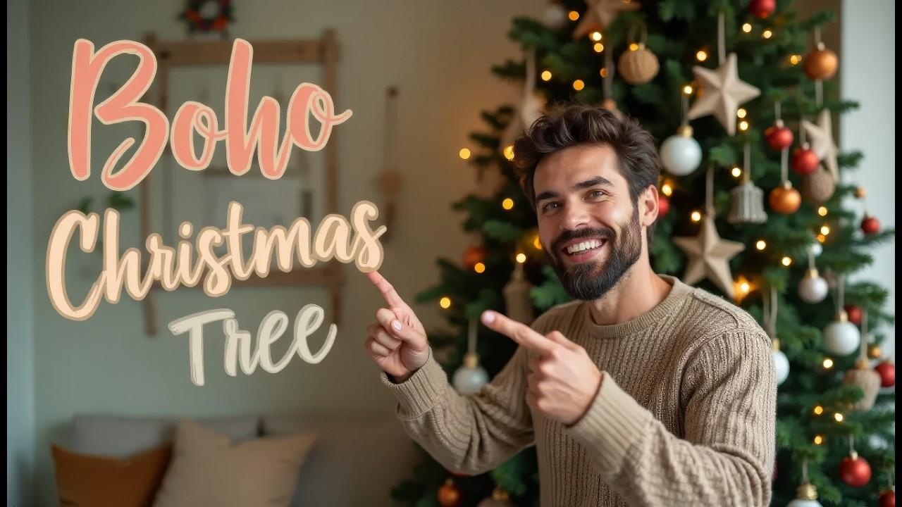 Boho Christmas Tree Ideas | Bohemian Holiday Style Inspiration - YouTube
