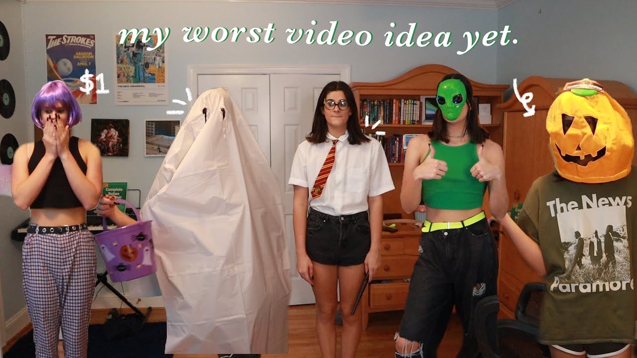dollar store halloween costumes. - YouTube