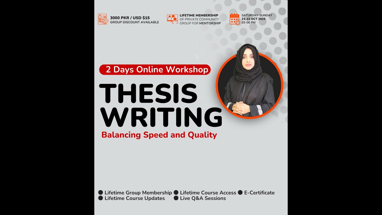 Learn Professional Thesis Writing: Balancing Speed and Quality - YouTube