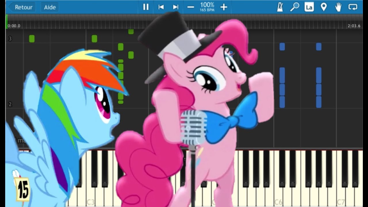 Pinkie Dansen - Tridashie Piano Tutorial Synthesia (MLP:FiM fandom ...