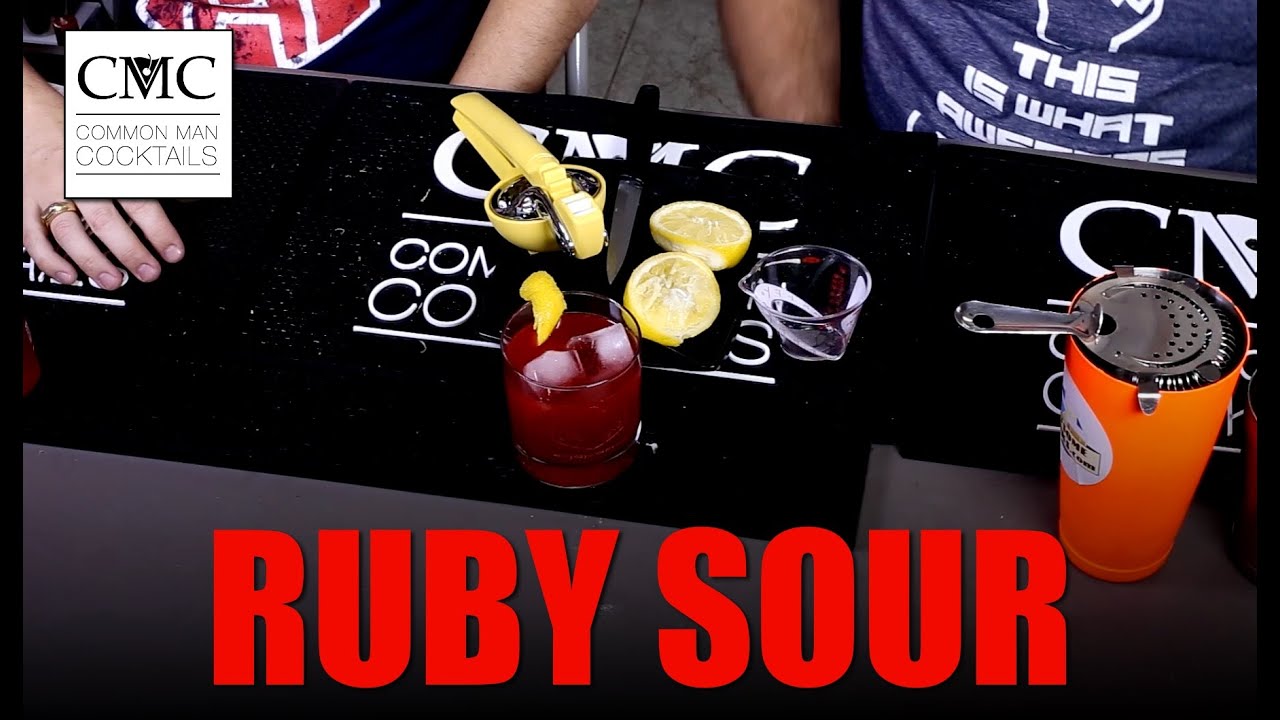 Ruby Sour with Viniq Ruby Shimmery Liqueur - YouTube