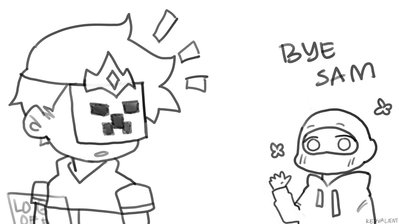 Awesamdude and Ponk wholesome moment [ dream smp animatic ] - YouTube