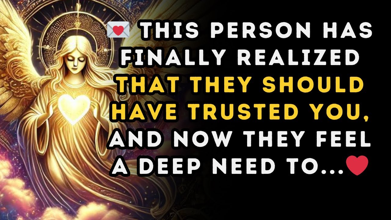 This person has finally realized that THEY SHOULD HAVE TRUSTED YOU, and ...