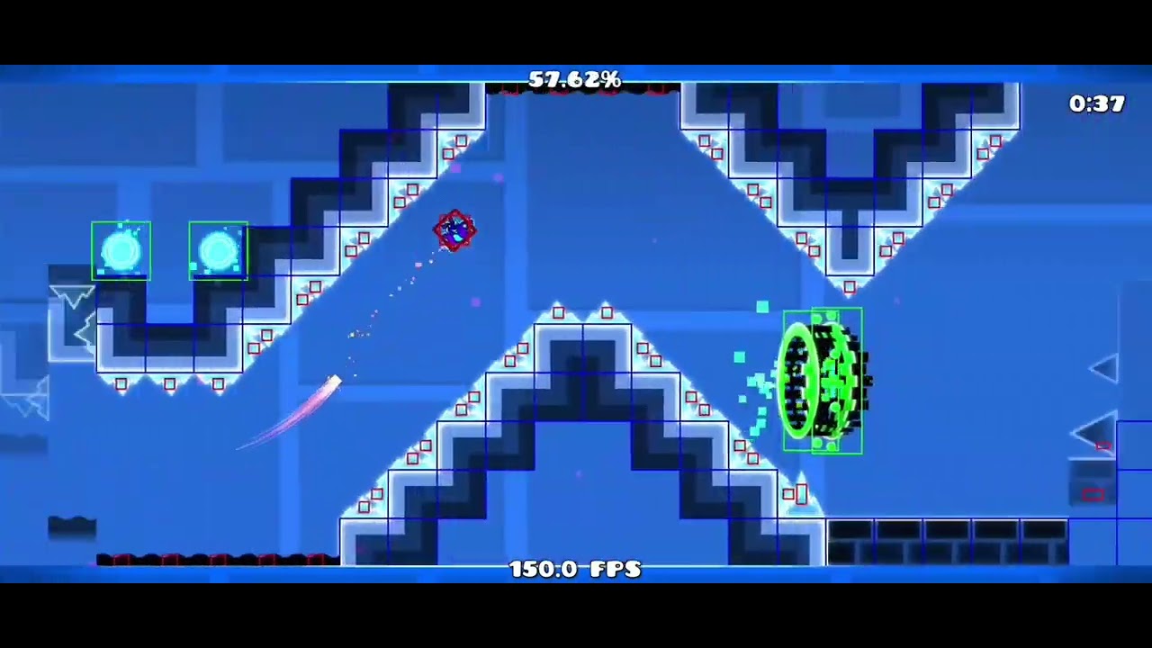 Clubstep layout with hitboxes 100% (layout and hitbox are cheat) - YouTube