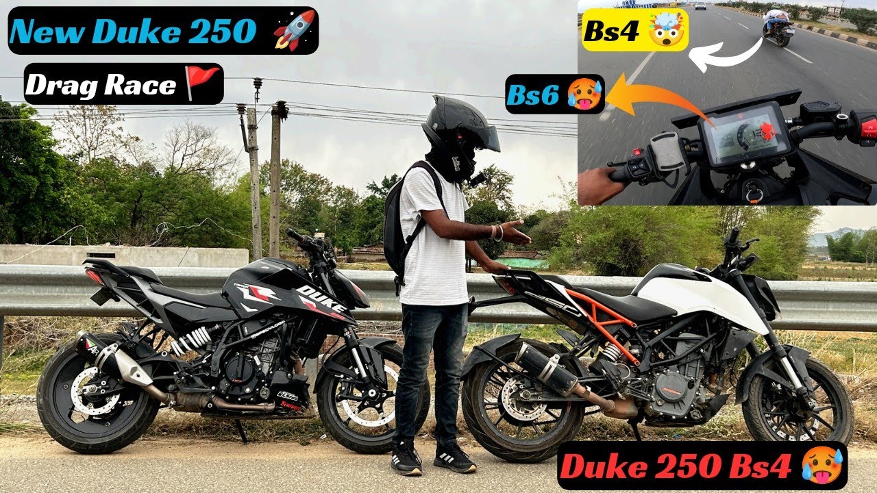 New Duke 250 Gen3 vs Duke 250 Bs4 😱| Drag Race 🚩 - YouTube