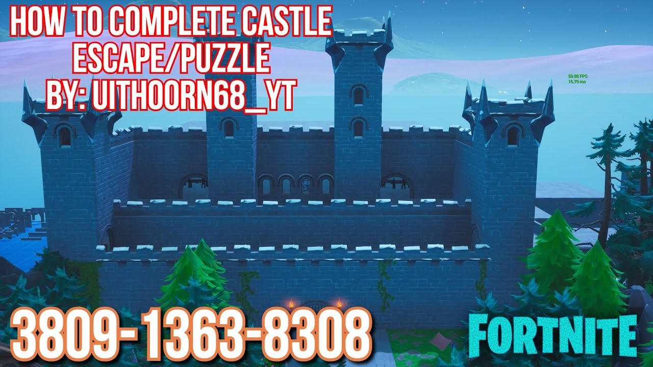 HOW TO COMPLETE CASTLE ESCAPE / PUZZLE BY UITHOORN68_YT | FORTNITE ...