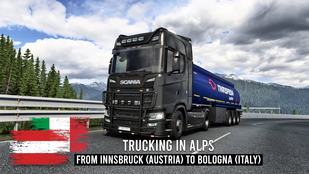 From Innsbruck (Austria) to Bologna (Italy) on Scania S730 V8 ...
