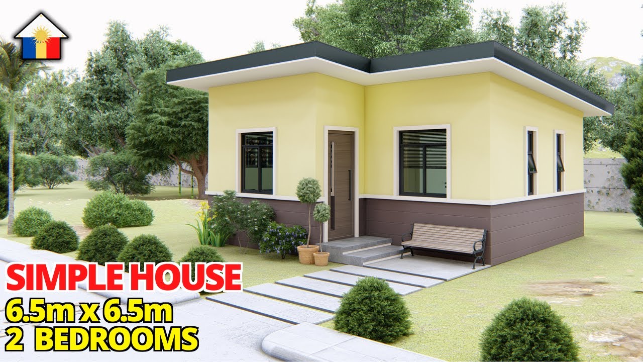 SMALL HOUSE DESIGN WITH 2 BEDROOMS / SIMPLE HOUSE - YouTube