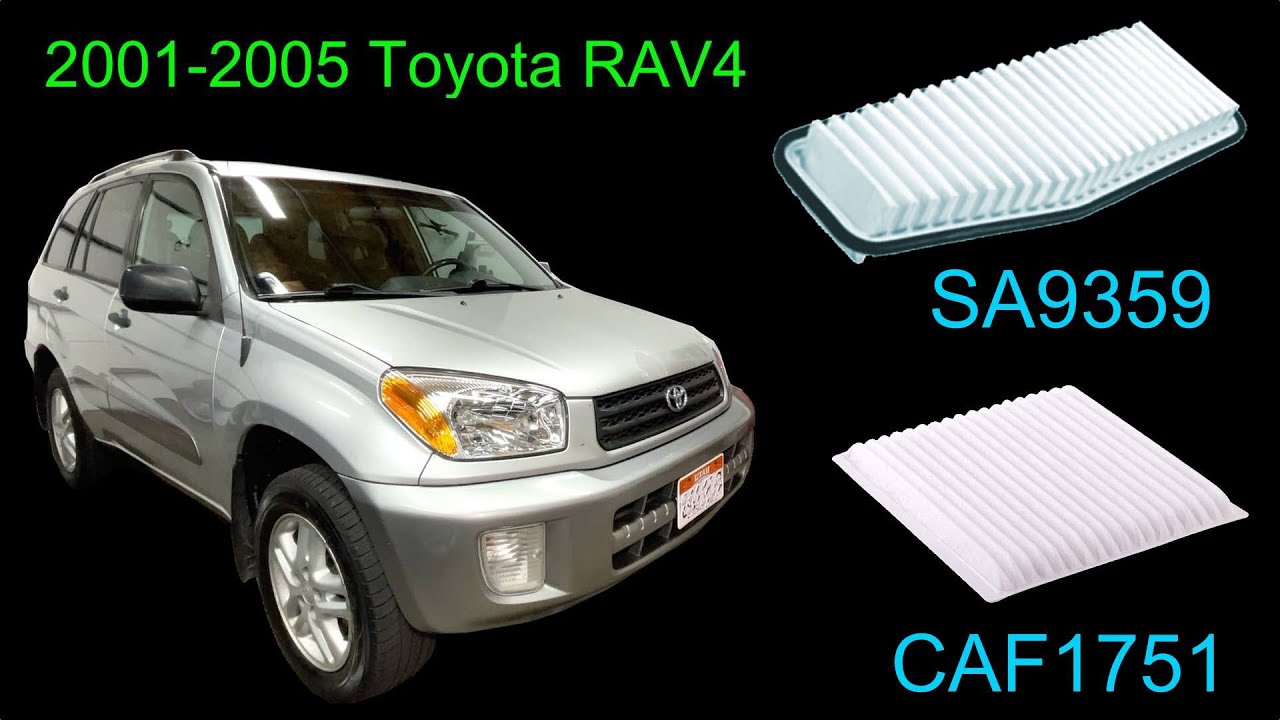 Engine and cabin air filter replacement 2002 Toyota RAV4 - YouTube