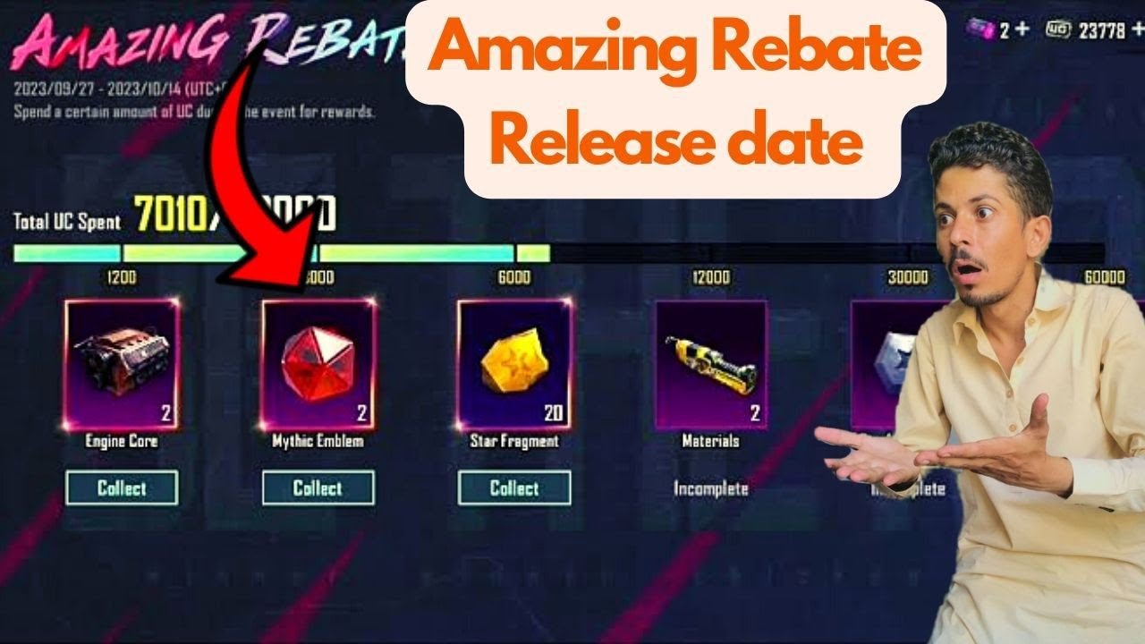 Pubg mobile Amazing Rebate Release date | amazing Rebate Release date ...