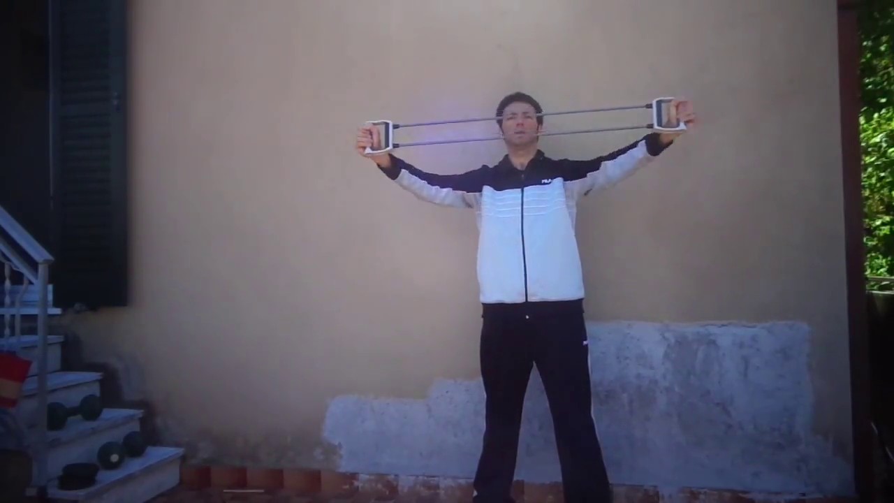 Rubber Chest Expander# Front Chest Pull HD version - YouTube